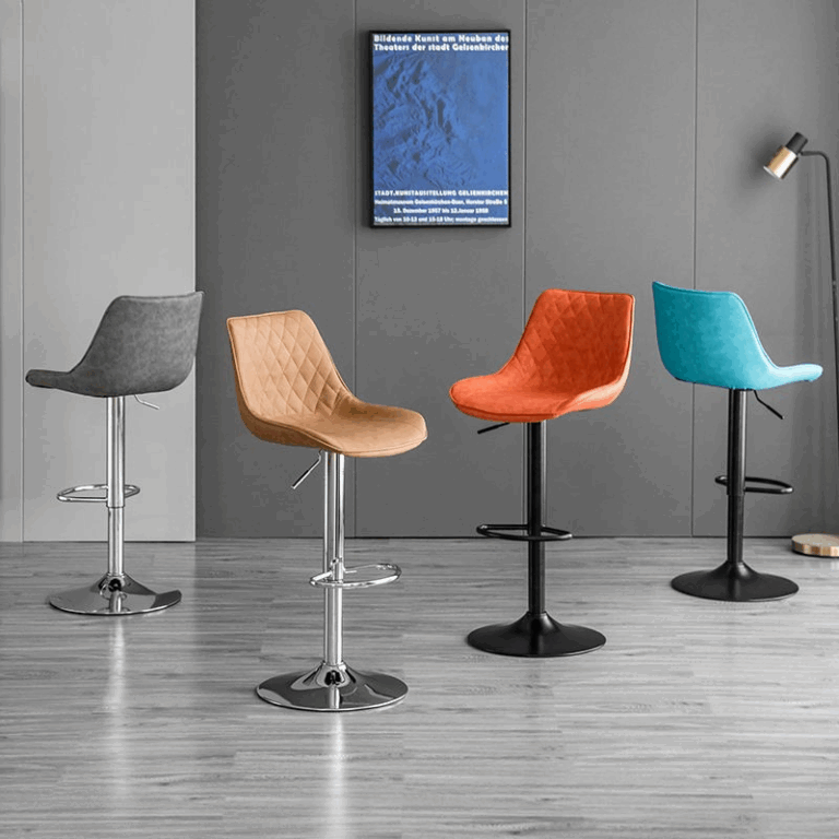 Adjustable Metal Leather Bar Stool - Digital Mart Furniture -Furniture ...