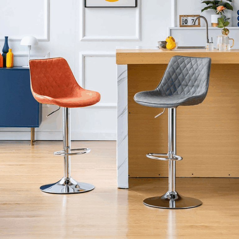 Adjustable Metal Leather Bar Stool - Digital Mart Furniture -Furniture ...