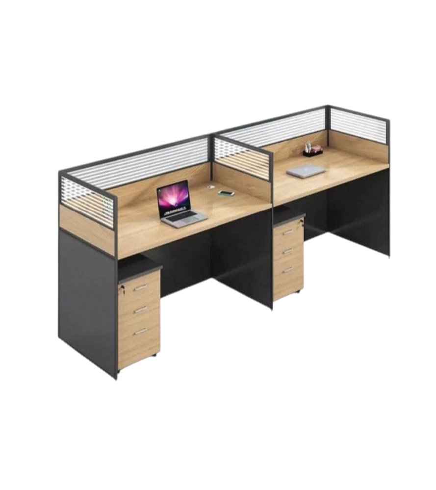 2-Way Modular Straight Workstation - Digital Mart Furniture -Furniture ...
