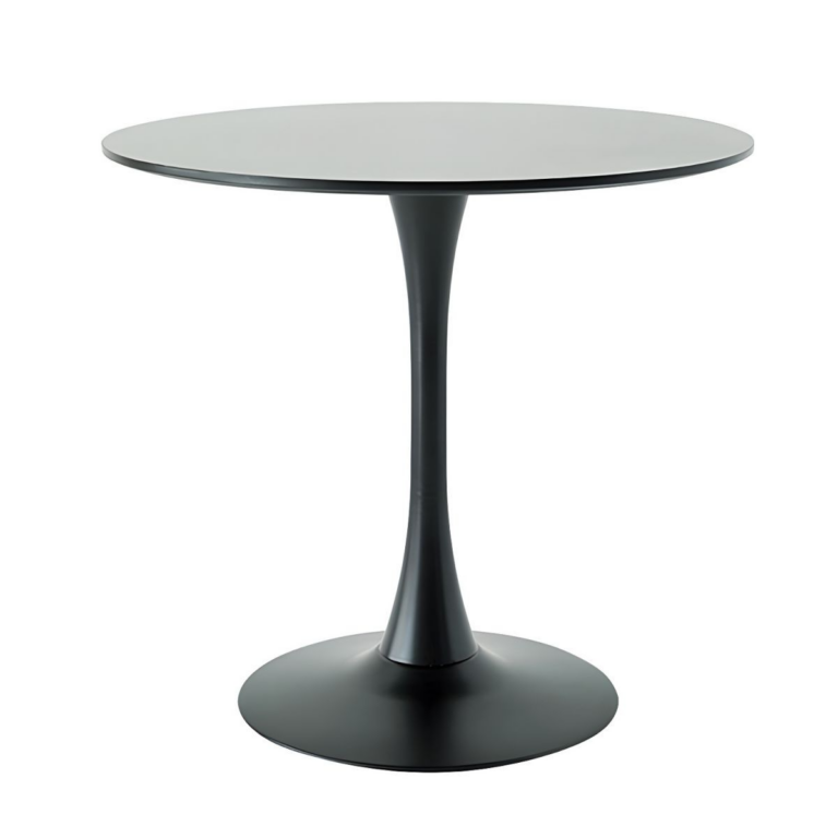 Black Round Wooden Tulip Dining Table - Digital Mart Furniture ...