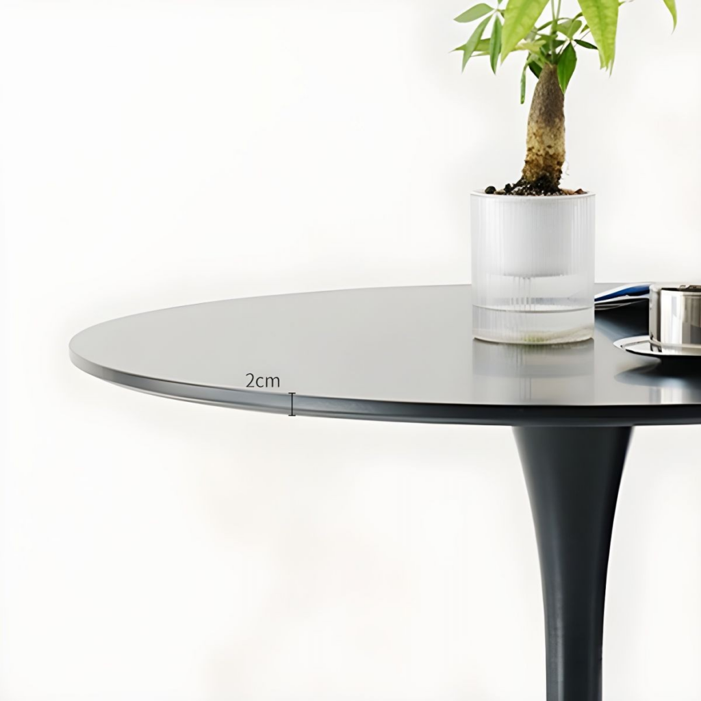 Black Round Wooden Tulip Dining Table - Digital Mart Furniture ...