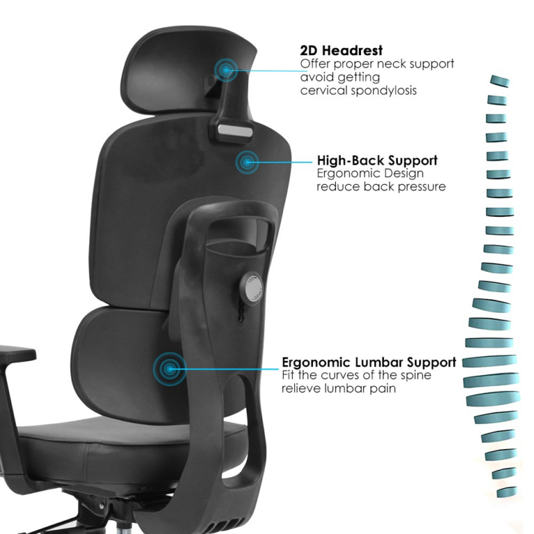 High Back Adjustable Swivel Office Chair - Digital Mart Furniture ...