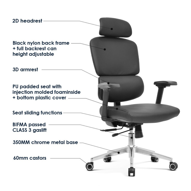 High Back Adjustable Swivel Office Chair - Digital Mart Furniture ...