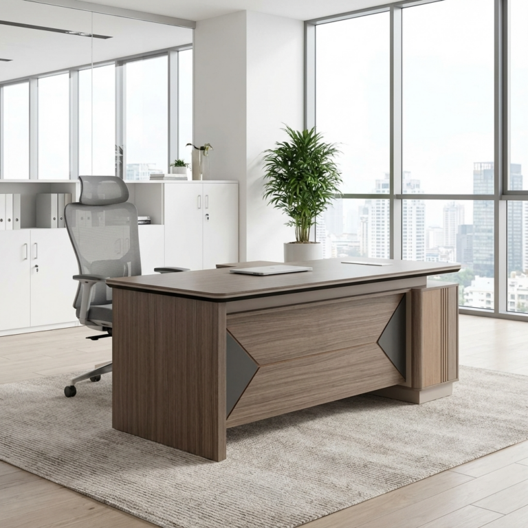 L-Shaped Executive Office Table - Digital Mart Furniture -Furniture ...