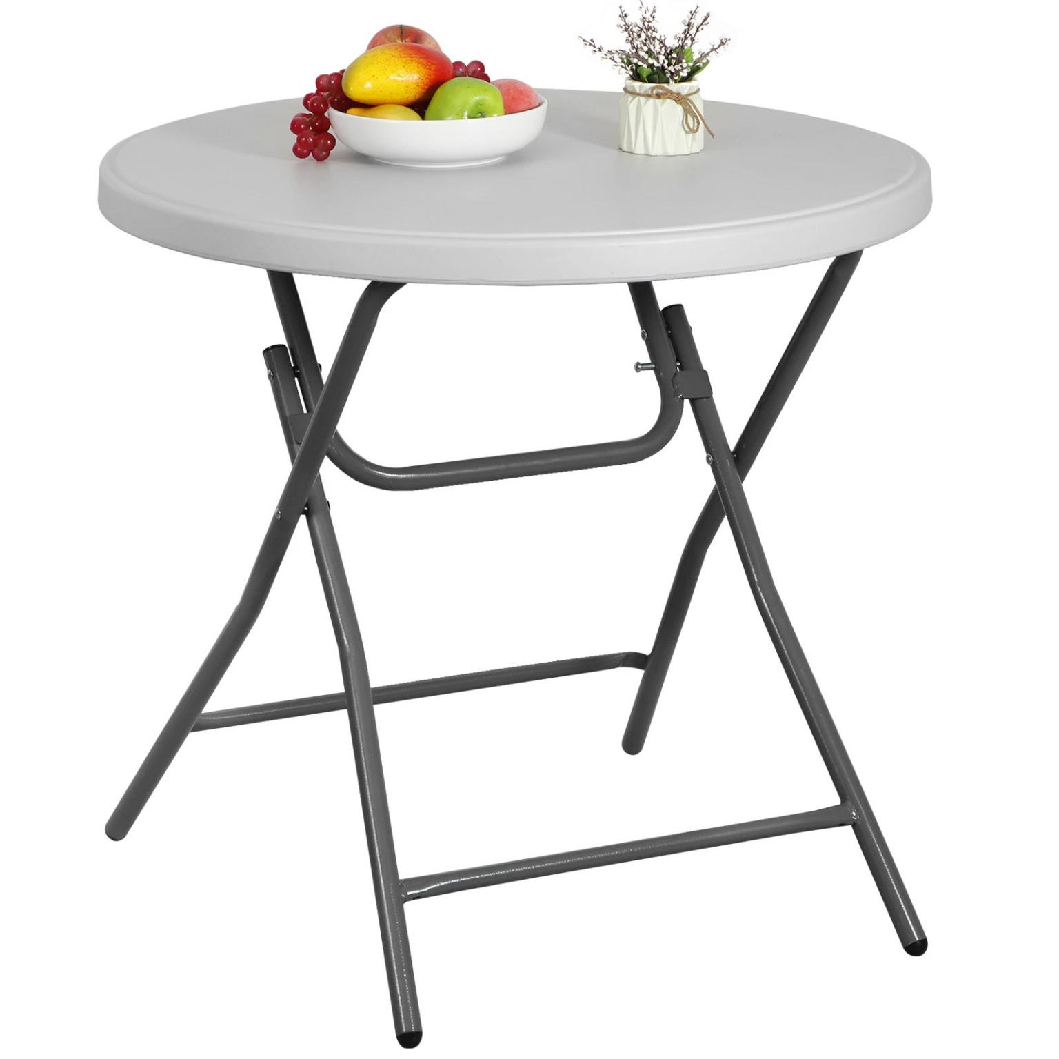 Round Folding Plastic Table - Digital Mart Furniture -Furniture Shop in ...